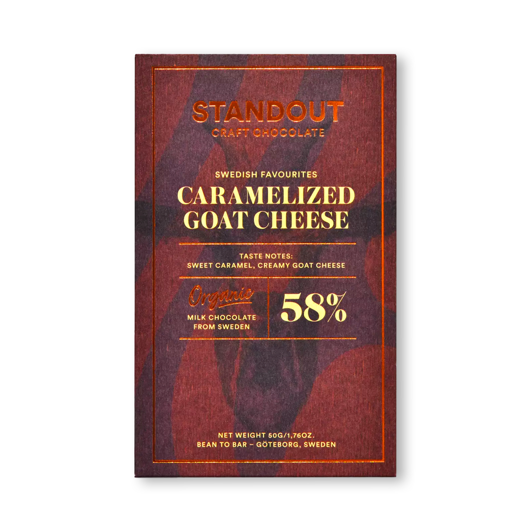 Standout Chocolate 58% mléčná čokoláda CARAMELIZED GOAT CHEESE BIO 50 g ...