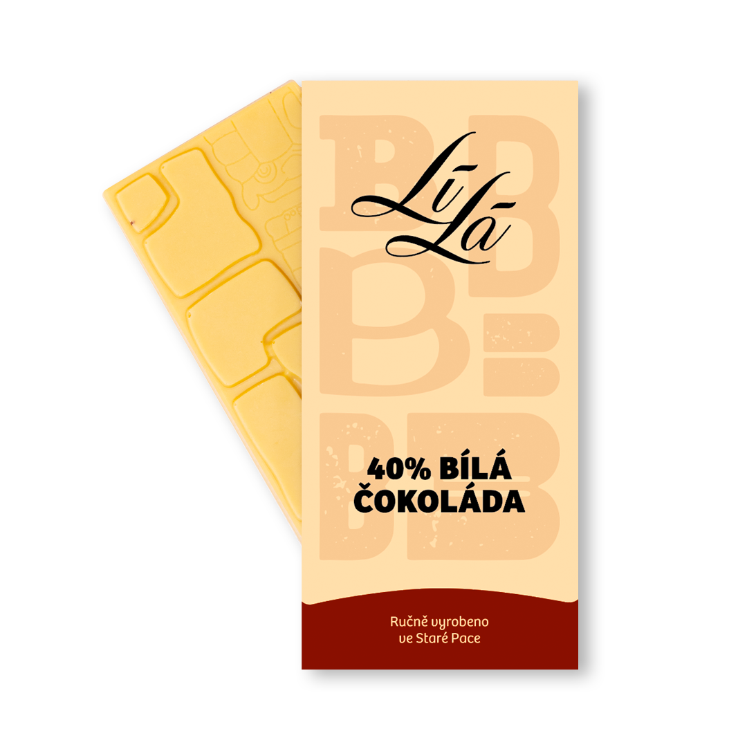 LÍLÁ 40% BÍLÁ čokoláda 50 g | Čokoláda.cz